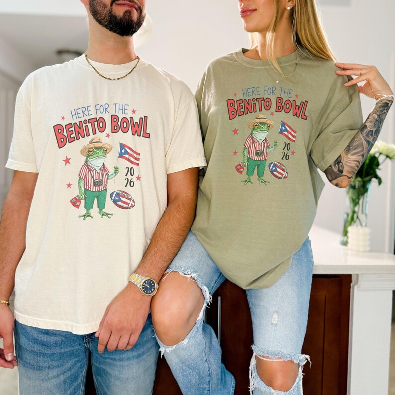Benito Bowl 2026 Puerto Rico Frog Tourist Comfort Colors T-shirt - Etsy ...