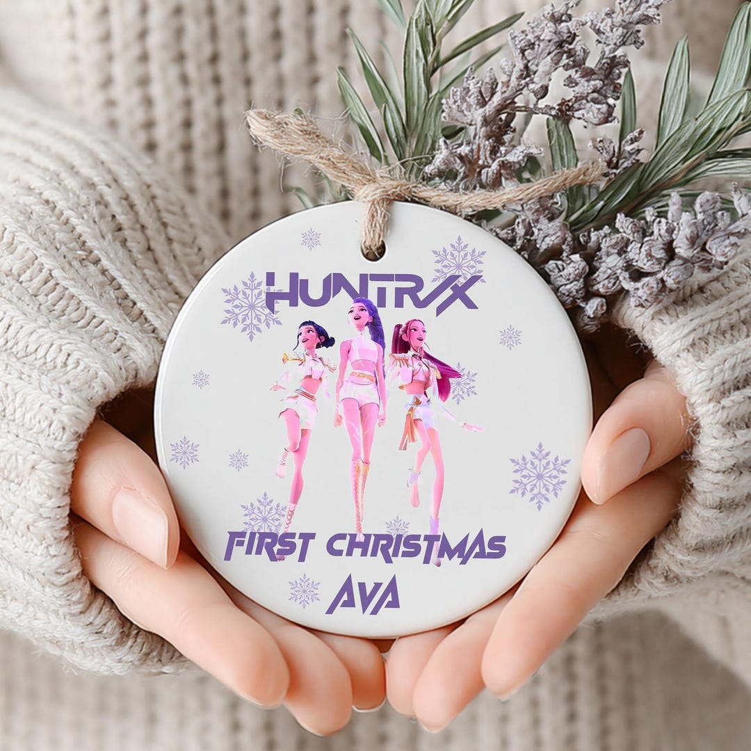 First Christmas Kpop Huntrix Ceramic Ornament, Anime Ornament, Huntrix ...