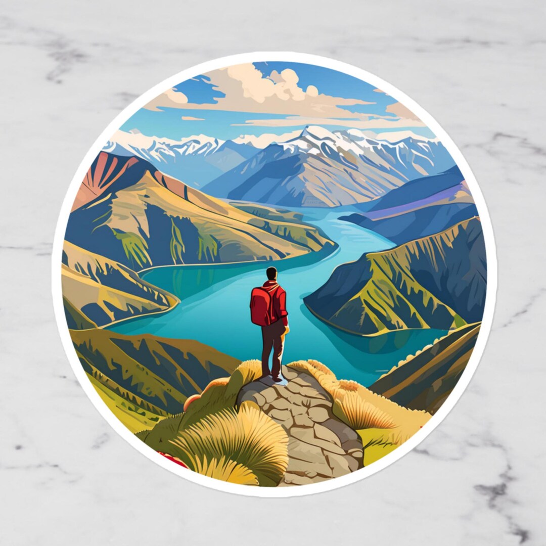 Roy's Peak New Zealand Sticker Journey Stickers Aotearoa Laptop ...