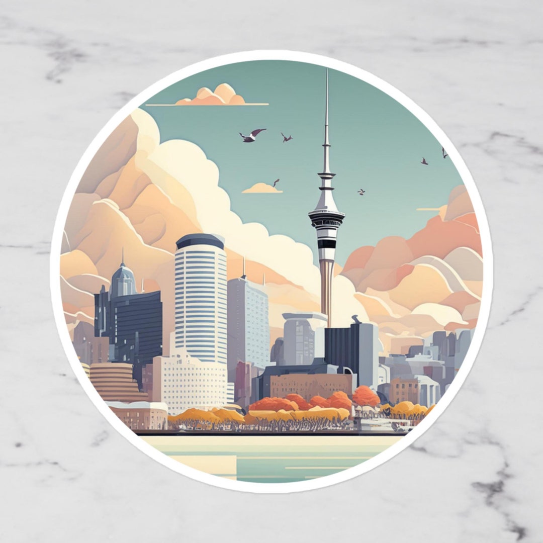 Auckland City New Zealand Sticker Travel Scrapbook Luggage Decal New ...