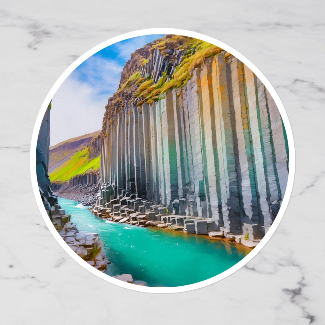 Studlagil Canyon Iceland Sticker Luggage Decal Bumper Sticker Suitcase ...