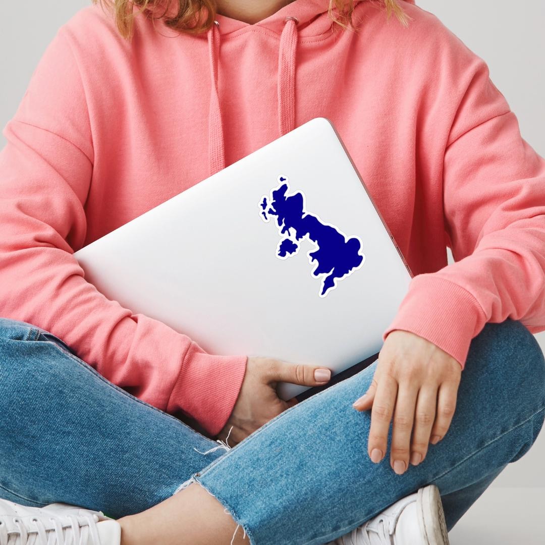 UK Sticker Map Outline Laptop Decal Suitcase Sticker for Travel Gift ...