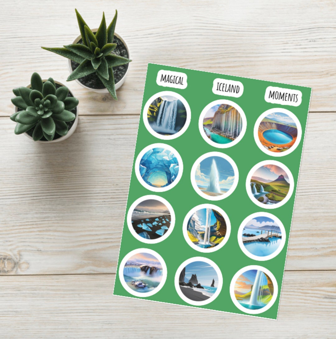 Iceland Sticker Sheet Ring Road Keepsake Road Trip Iceland Travel ...