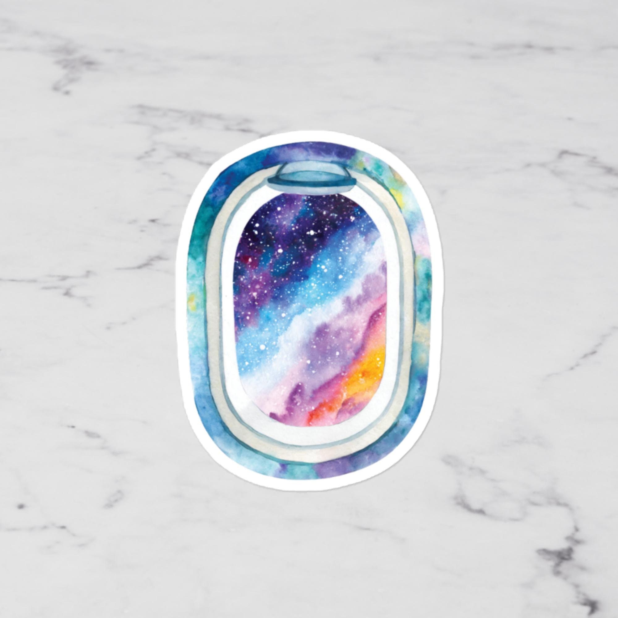 Galaxy Plane Window Sticker Luggage Decal Aesthetic Stickers Laptop ...