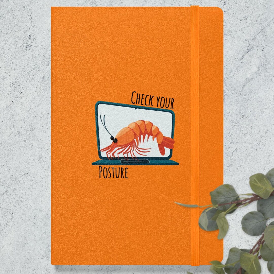 Check Your Posture Shrimp Notebook Digital Nomad Stationery Travel ...
