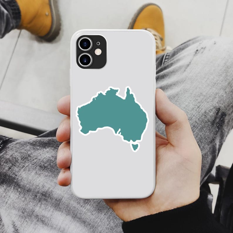 Map of Australia Sticker Luggage Decal Away Suitcase Decal Aesthetic ...