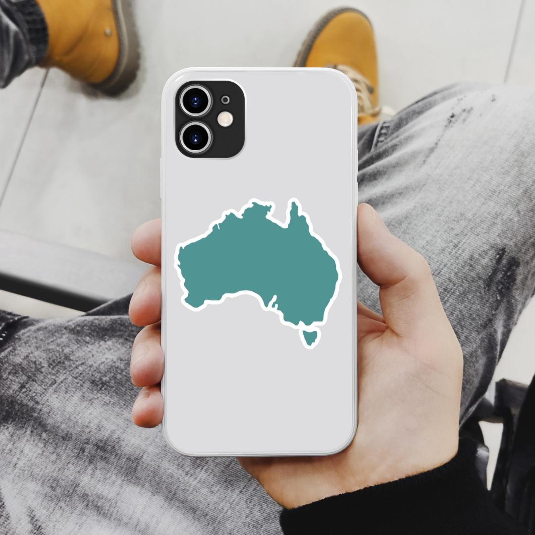 Map of Australia Sticker Luggage Decal Away Suitcase Decal Aesthetic ...