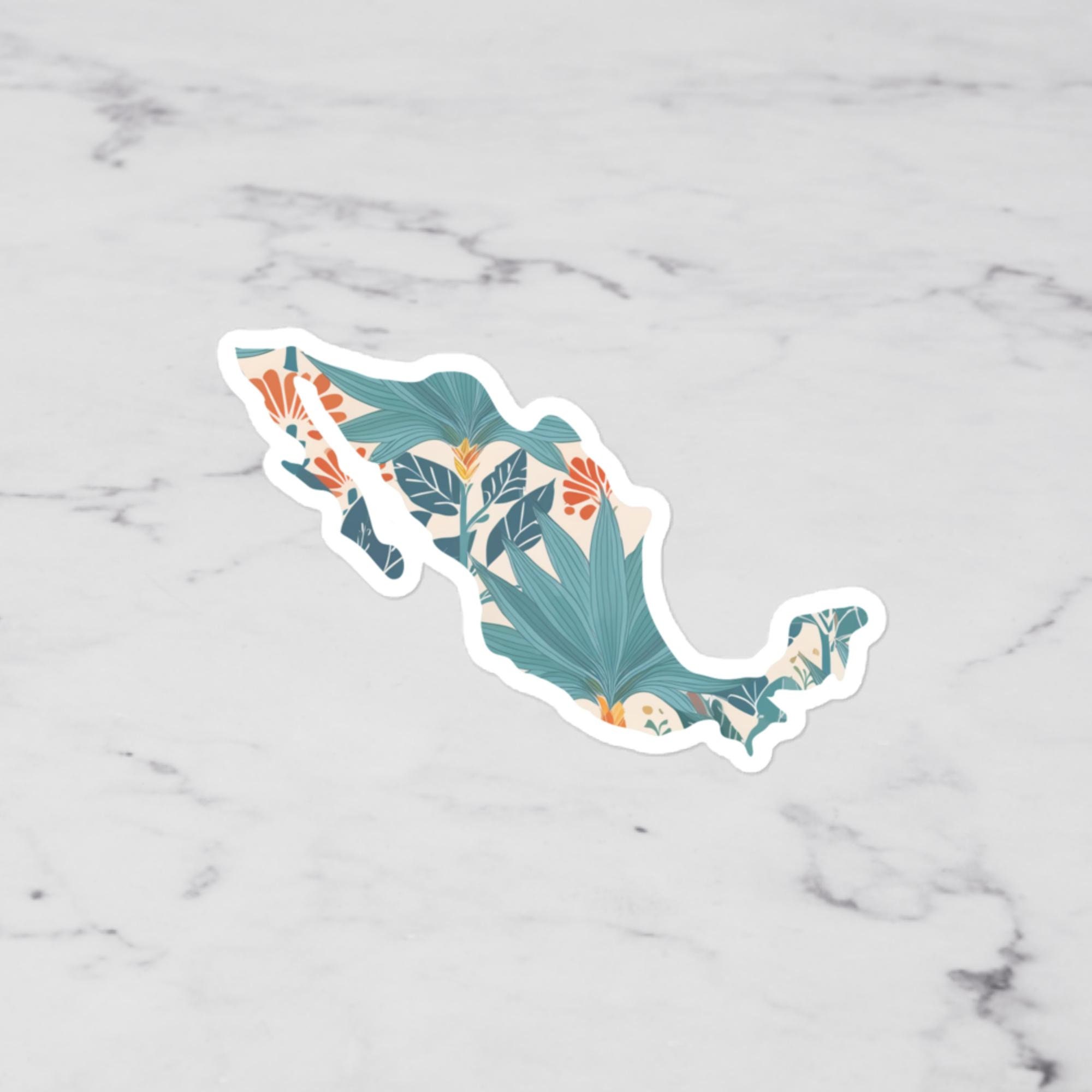 Mexico Map Sticker Agave Print Scrapbooking Laptop Decals Journey ...