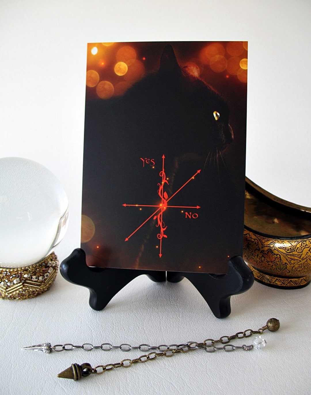 Pendulum Board Featuring a Bewitching Black Cat - Etsy