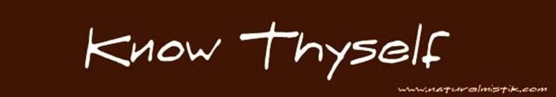 Bumper Sticker: Know Thyself - Etsy