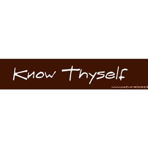 Bumper Sticker: Know Thyself - Etsy