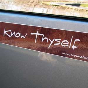Bumper Sticker: Know Thyself - Etsy