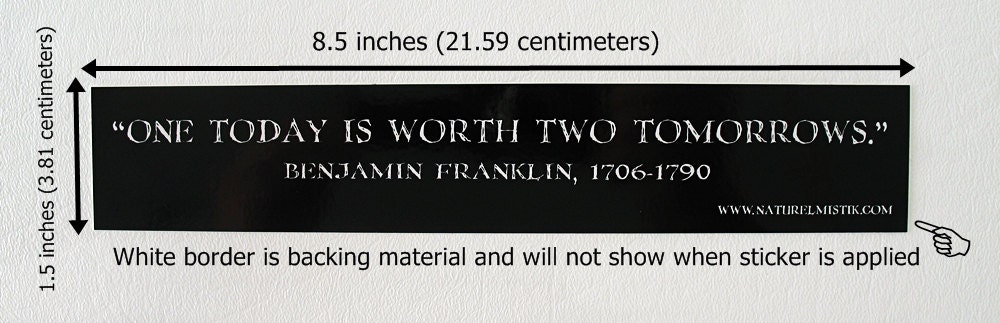 Bumper Sticker: Benjamin Franklin Quote - Etsy