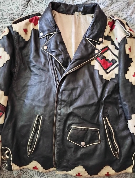 RARE Vintage volcano 80's leather jacket made by IRA … - Gem