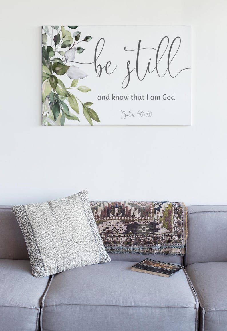 Christian Wall Art, "be Still and Know I Am God" Bible Verse Print ...