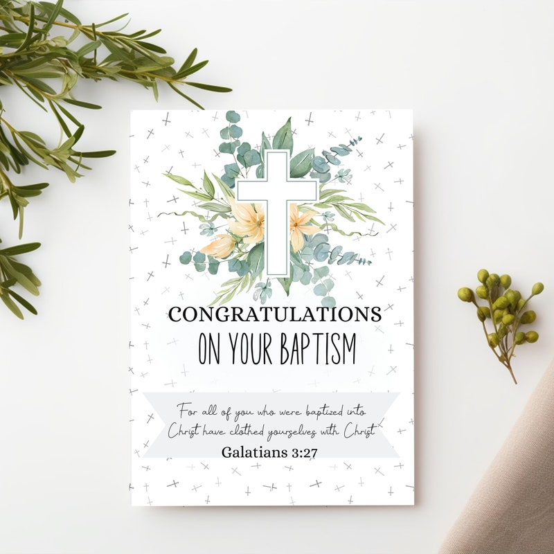 Adult Baptism Card - Etsy