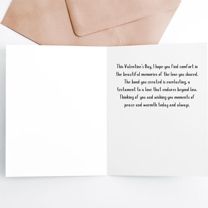 Hard Difficult Valentine Card, Grieving Spouse Greeting Card, Widow ...