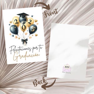 Felicitaciones Por Tu Graduacion Card, Spanish Graduation Card, Tarjeta ...
