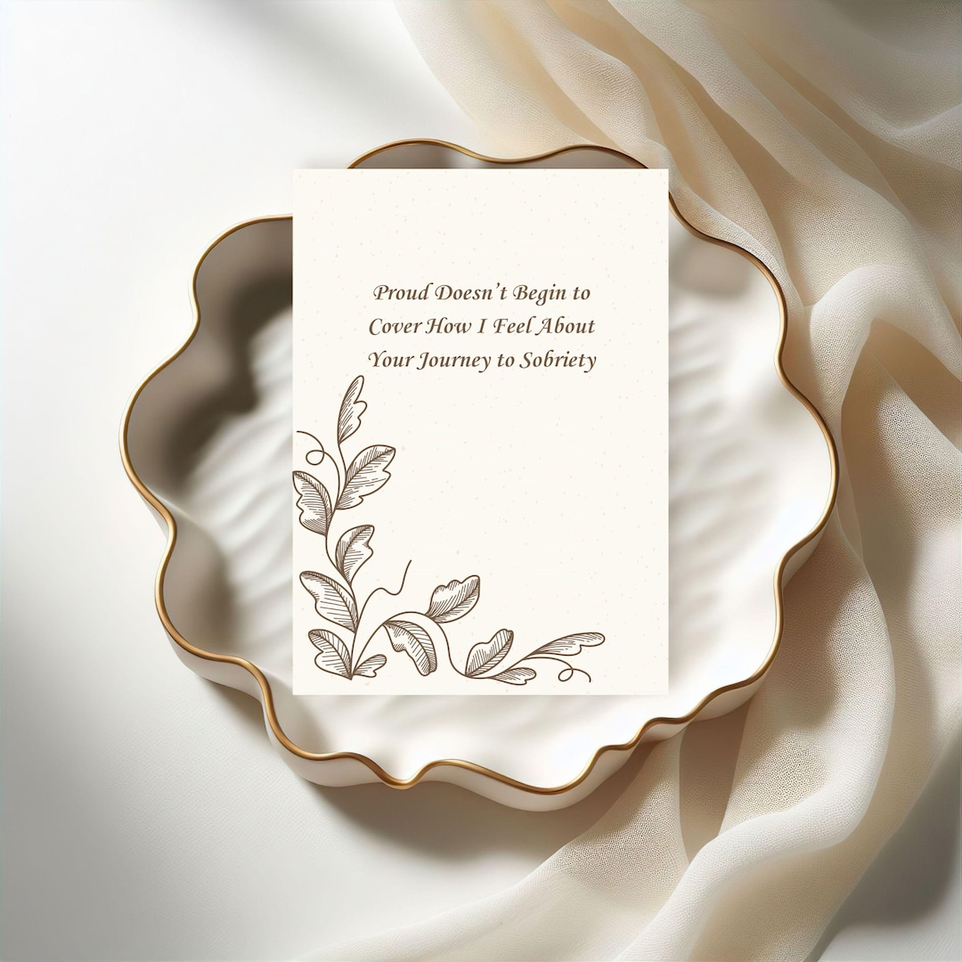 Sobriety Congratulations Card, Addiction Recovery Support Card, Sober ...