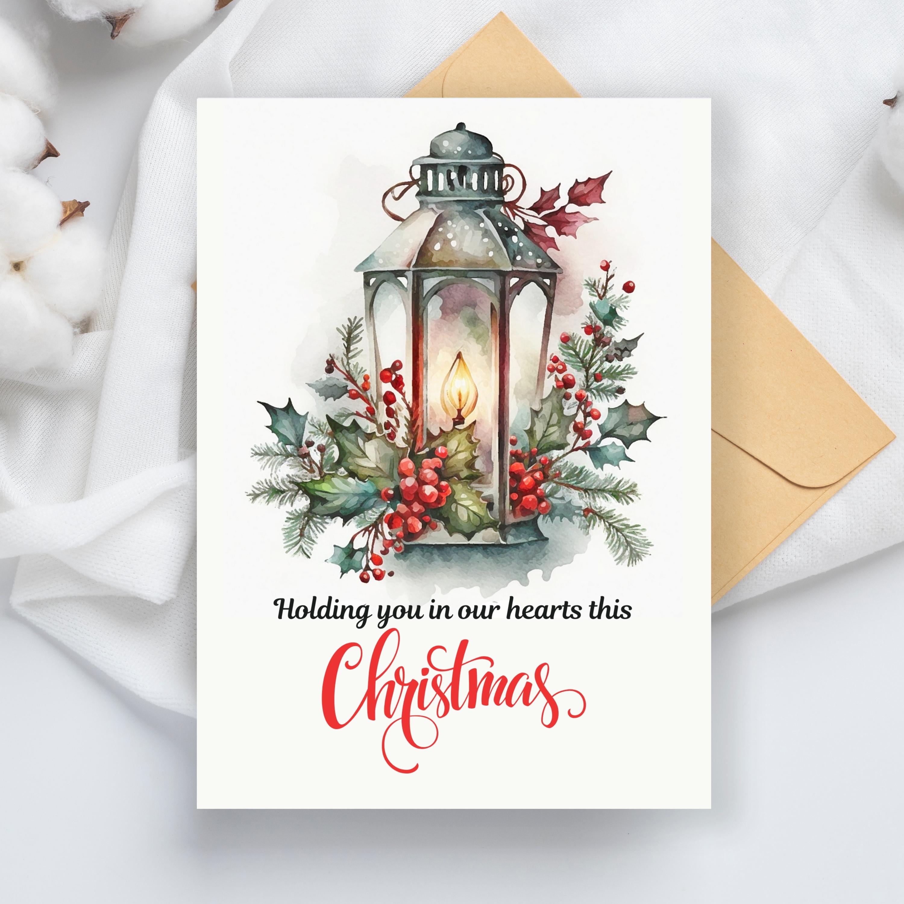 Hard Difficult Christmas Card, Grieving Family Holiday Greeting Card ...