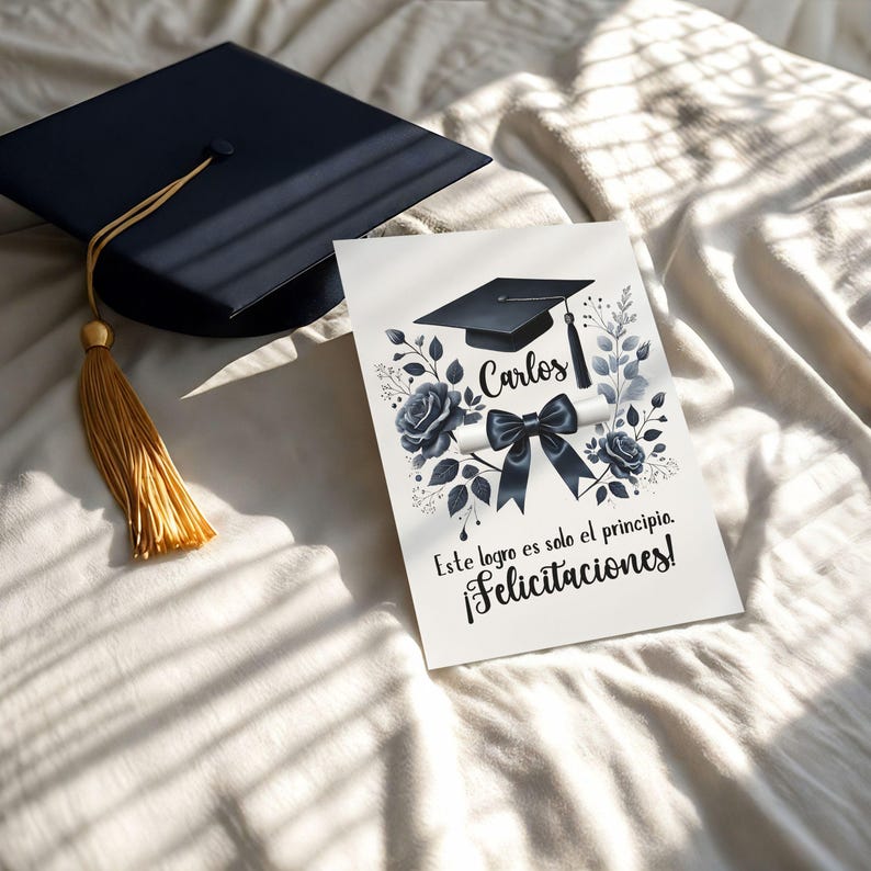 Felicitaciones Por Tu Graduacion Card, Spanish Graduation Card, Tarjeta ...
