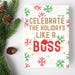 Merry Christmas Boss Card, XMAS Greeting Card With Message, Holiday ...