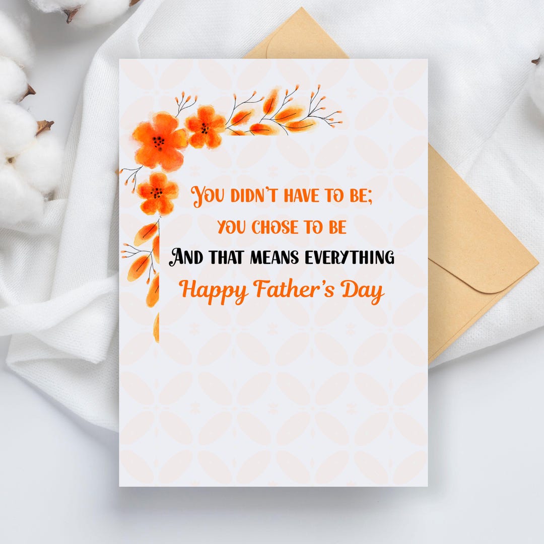 Father's Day Card for Stepdad, Handmade Father's Day for Mom's Husband ...