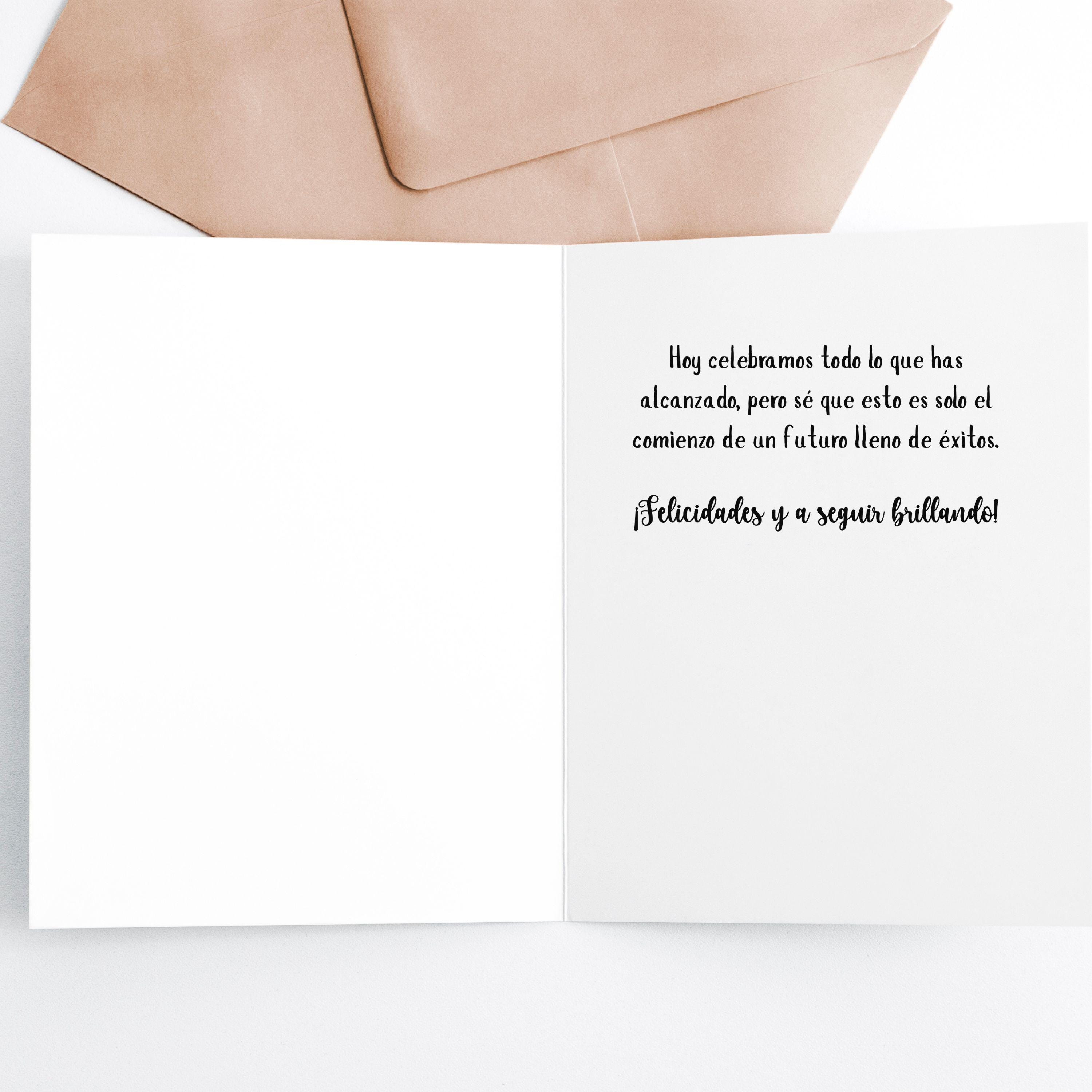Felicitaciones Por Tu Graduacion Card, Spanish Graduation Card, Tarjeta ...