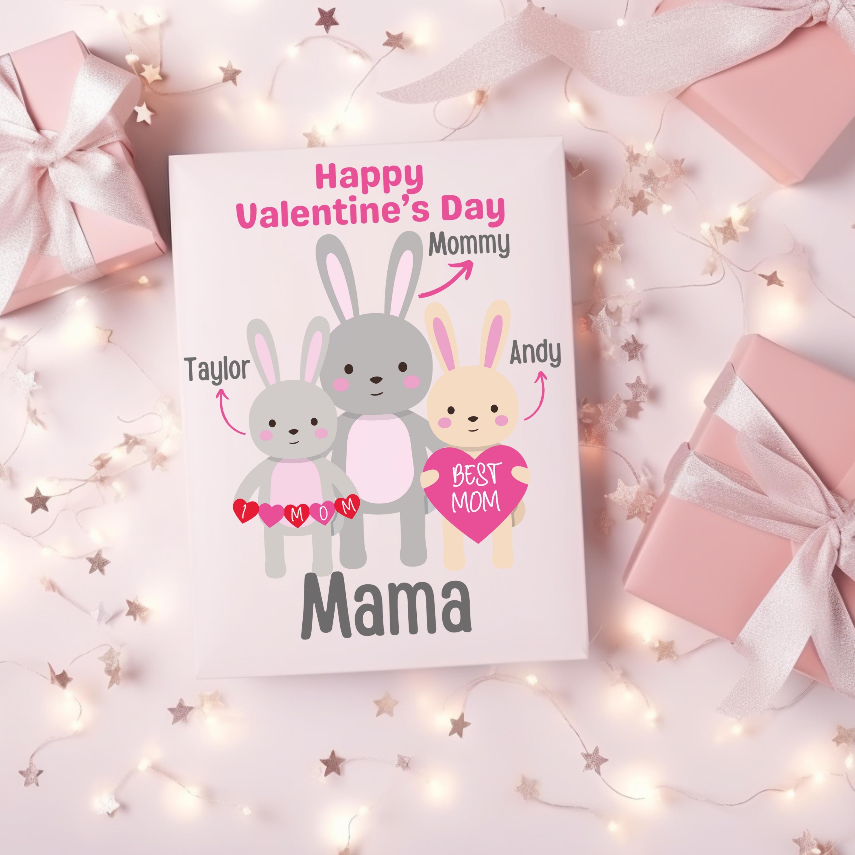 Valentine Card for Mama, Custom Valentine's Day Greeting Card, Gift for ...