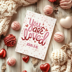 Christian Valentine Card, You Are Loved John 3:16, Faith Valentine's ...