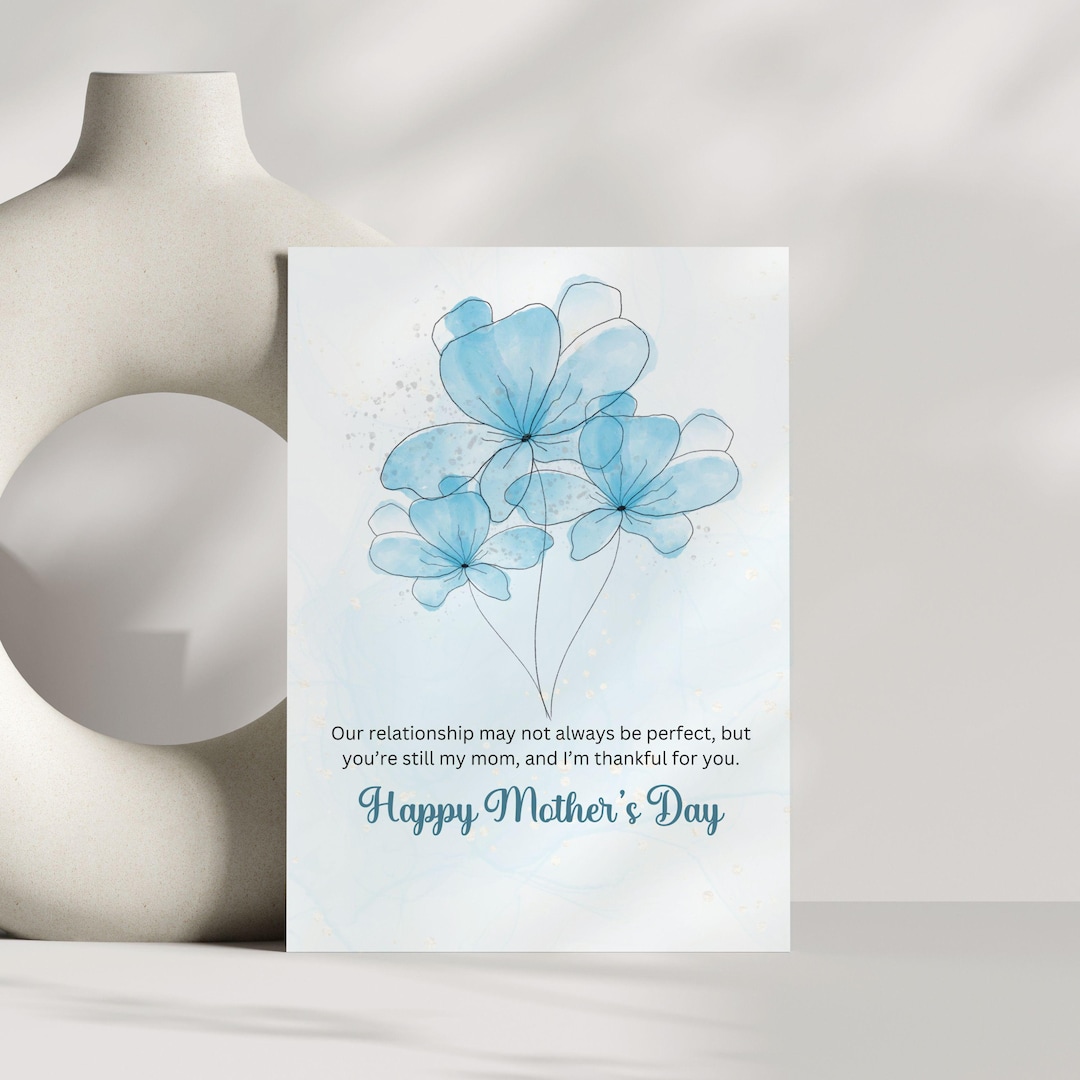 Mother's Day Card for Difficult Relationship, Card for Estranged Mother ...