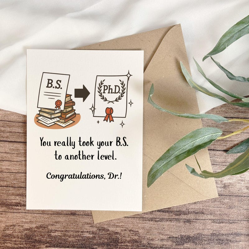 Phd Graduation Card - Etsy