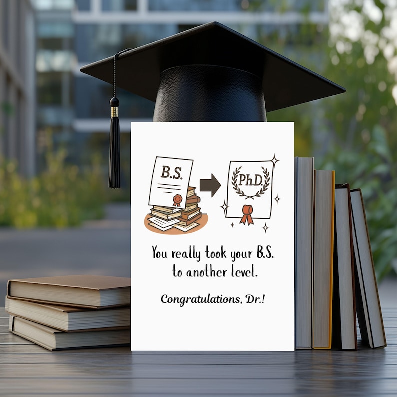 Funny Phd Graduation Card, Dr Doctor Graduation Card, Higher Education ...