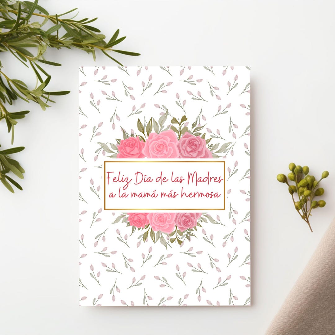 Tarjeta Feliz Dia De Las Madres, Spanish Mother's Day Card for Mom ...