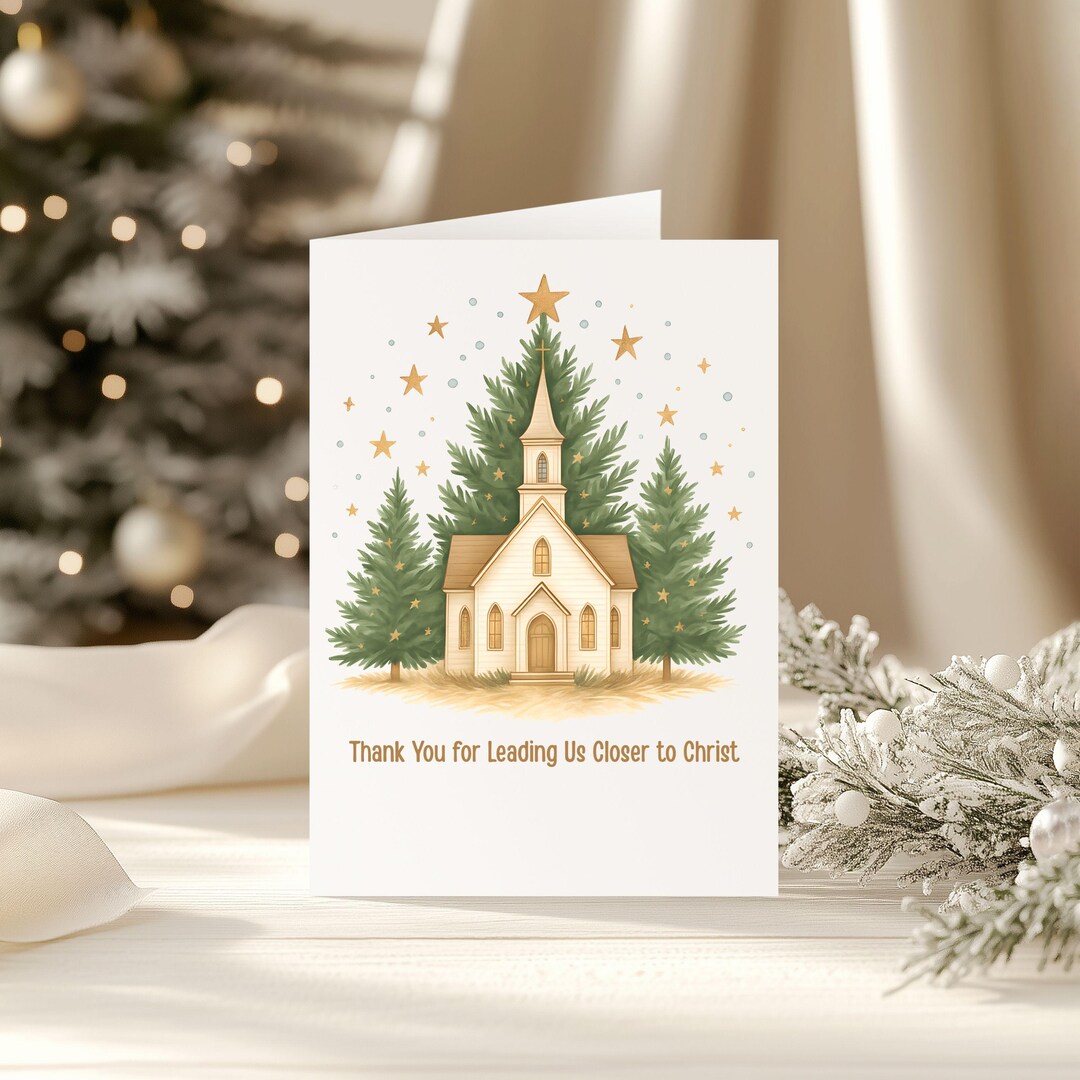 Christmas Card for Pastor Greeting Card, Jesus Christ Christmas Gift ...