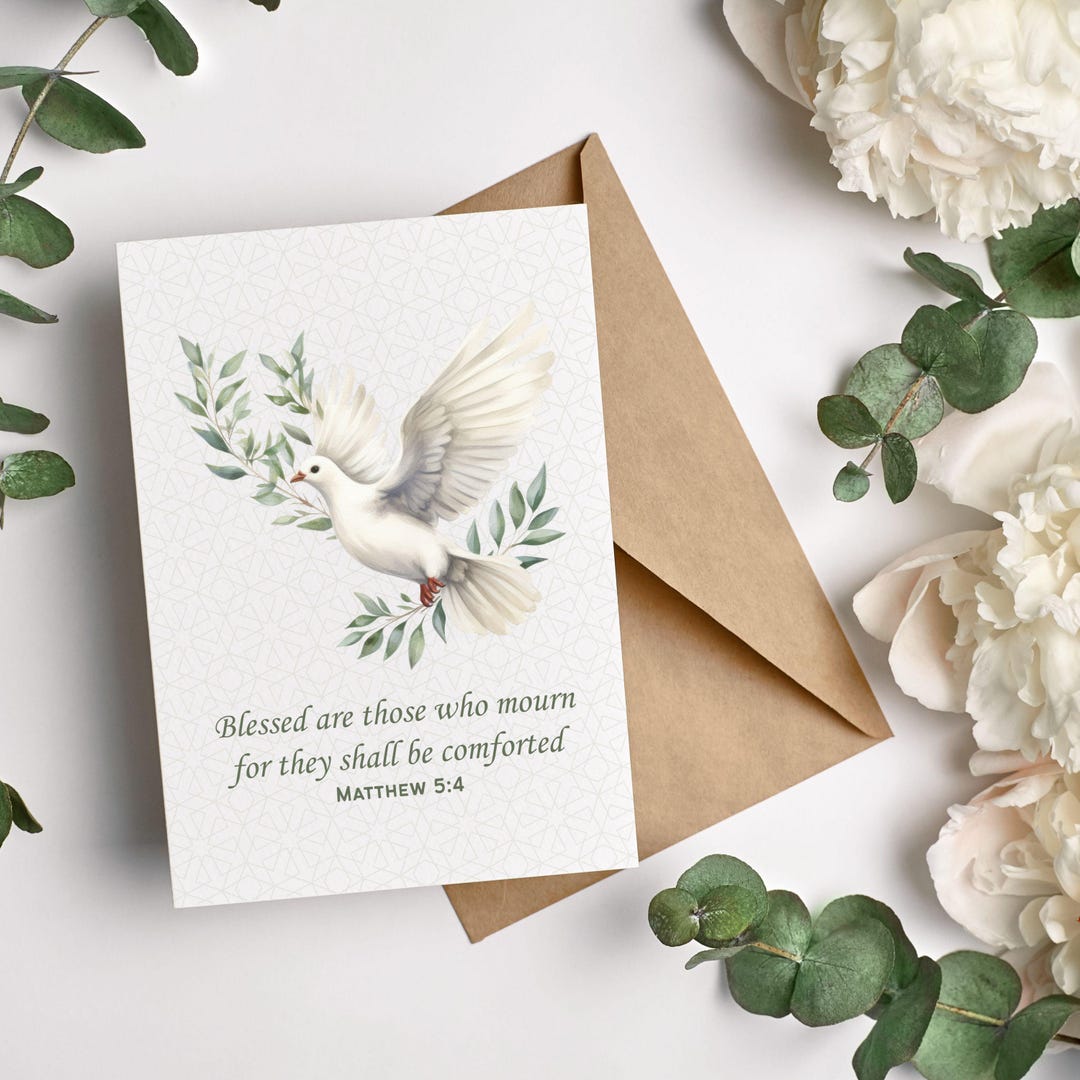 Christian Sympathy Card, Religious Condolence Card Gift, Hard ...