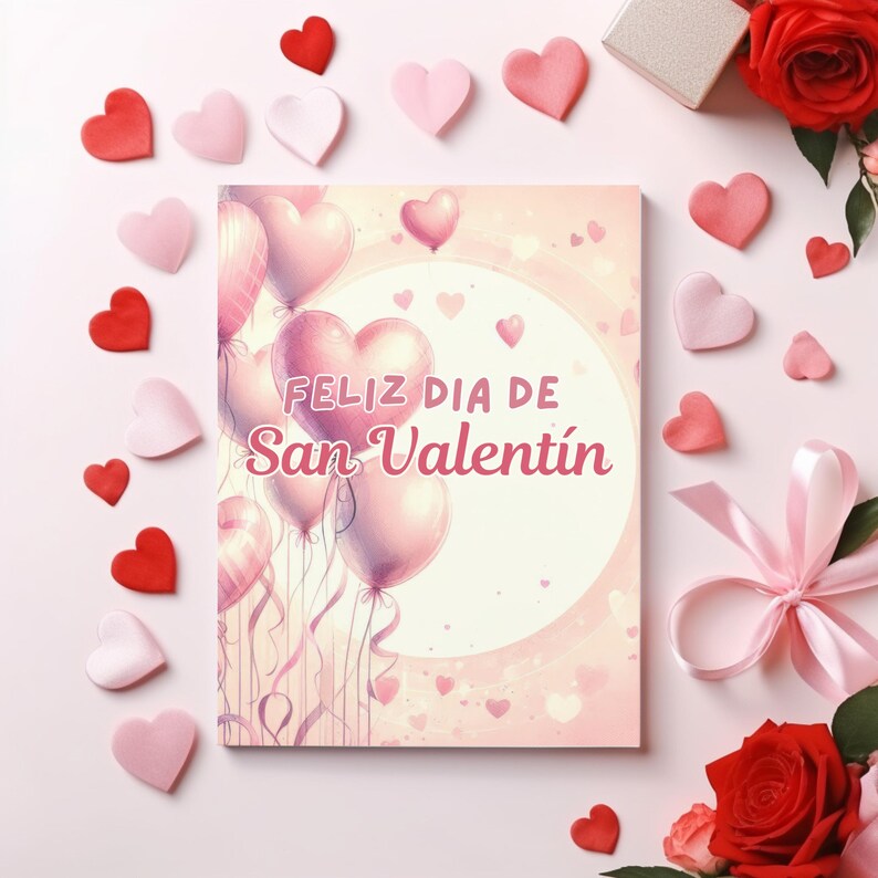 Feliz Dia De San Valentin Greeting Card, Valentine Card for Latina BFF ...