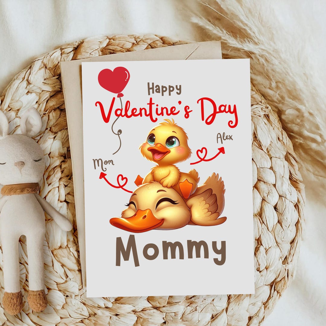 Valentine Card for Mom, Custom Valentine's Day Greeting Card, Gift for ...