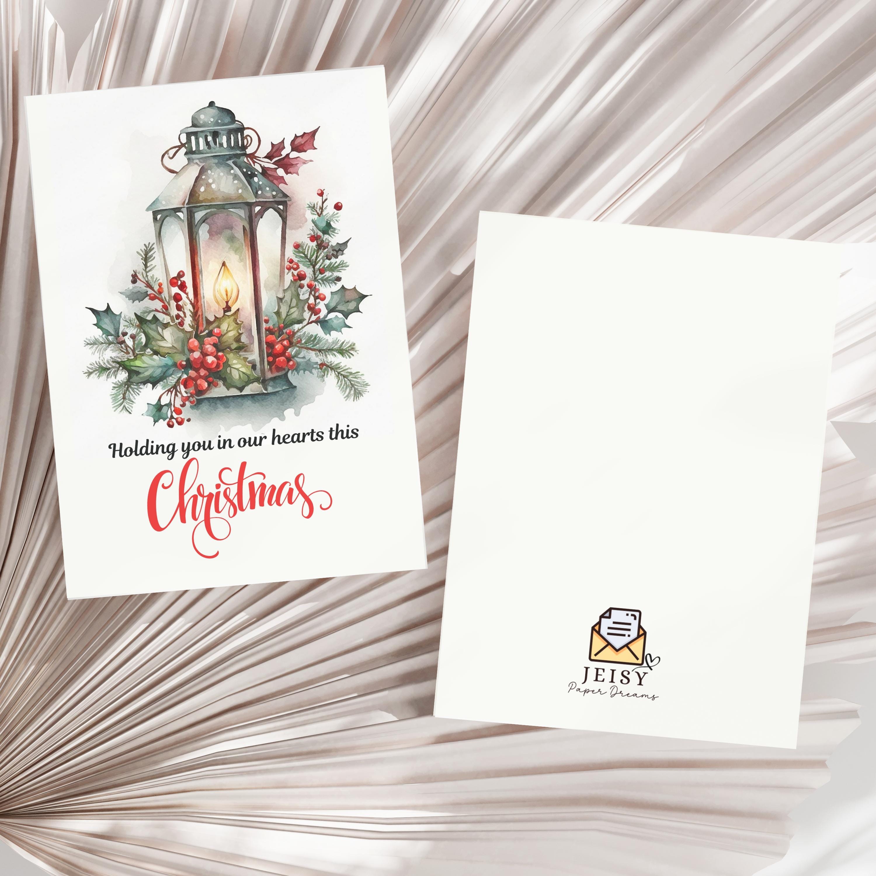 Hard Difficult Christmas Card, Grieving Family Holiday Greeting Card ...
