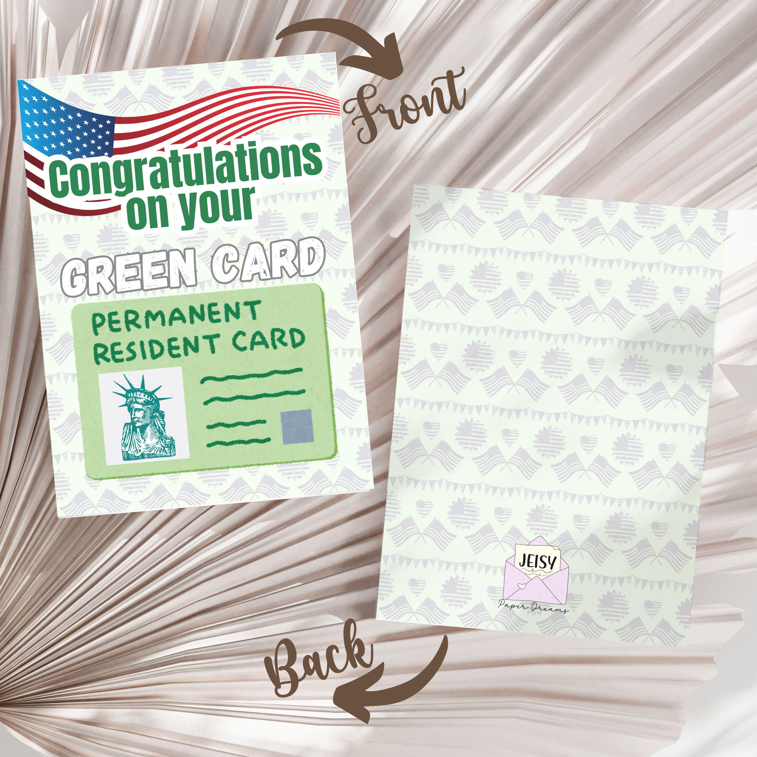 Congratulations on Your Green Card, Congratulation American US Citizen ...