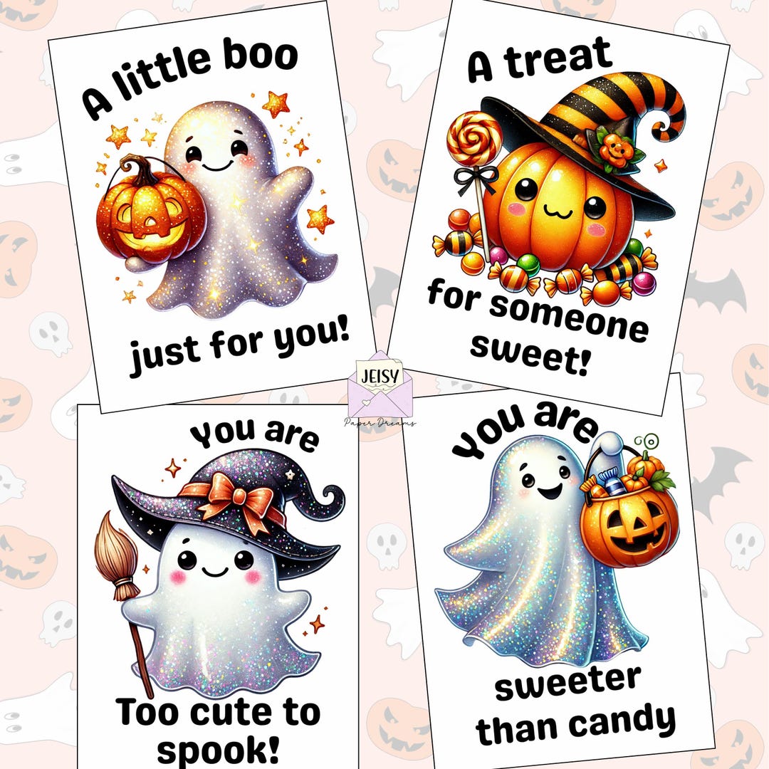 Children Halloween Cards, Halloween Card for Kids, Classroom Halloween ...