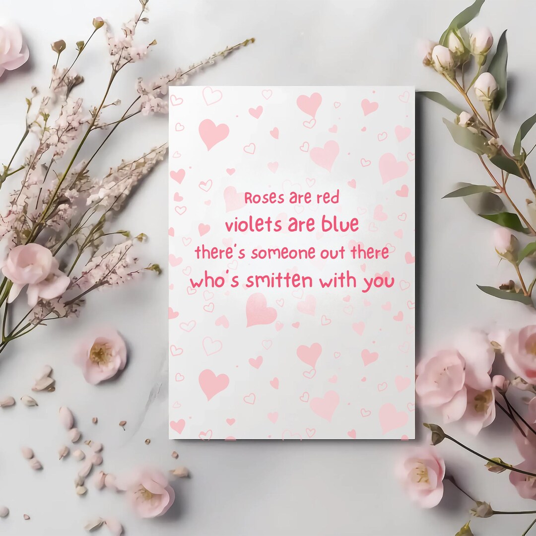 Secret Admirer Valentine Card, Happy Valentine's Day Greeting Card ...