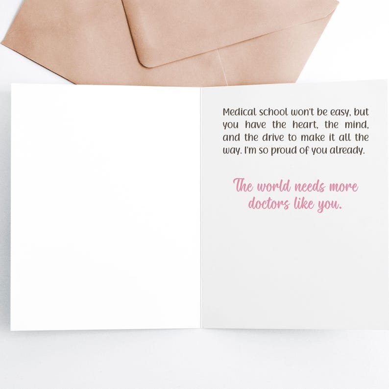 Future Doctor Greeting Card, Medical School Student Gift, Gift for ...