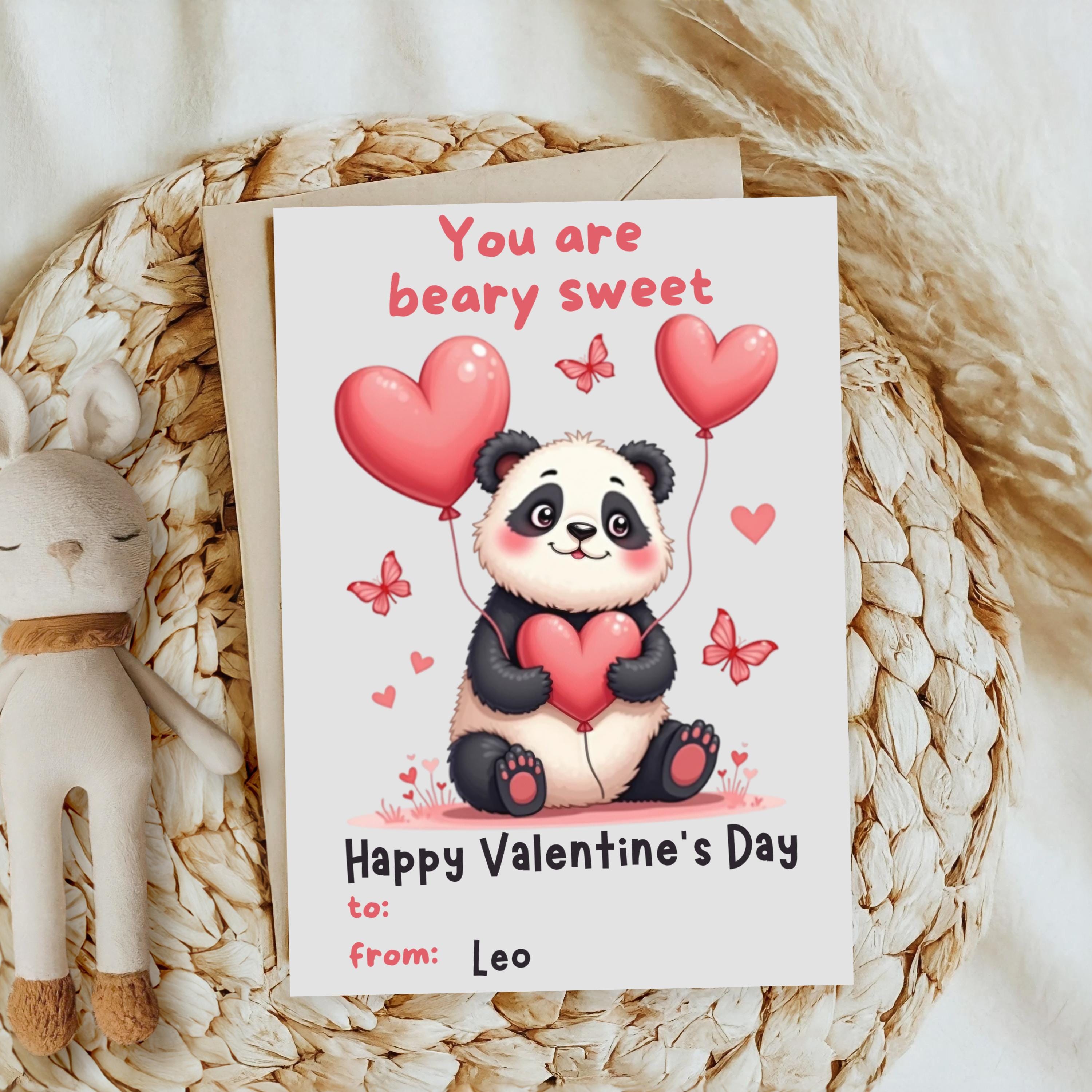 Personalized Children Friendship Cards, Valentine Card for Kids ...