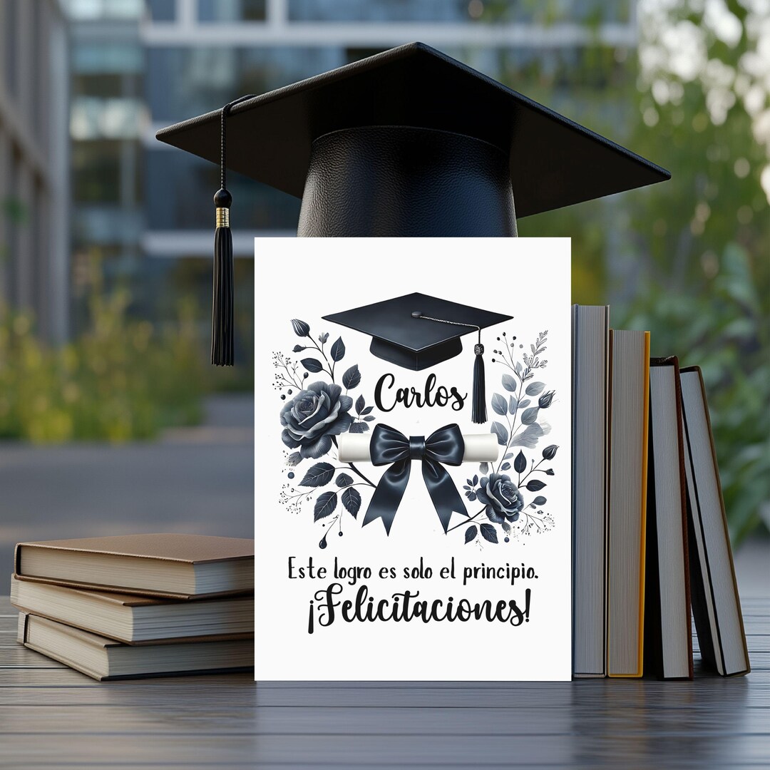 Felicitaciones Por Tu Graduacion Card, Spanish Graduation Card, Tarjeta ...