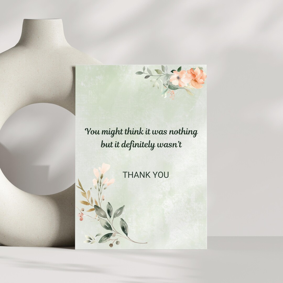 Thank You Greeting Card, Personalized Thoughtful Thank You Card, You ...