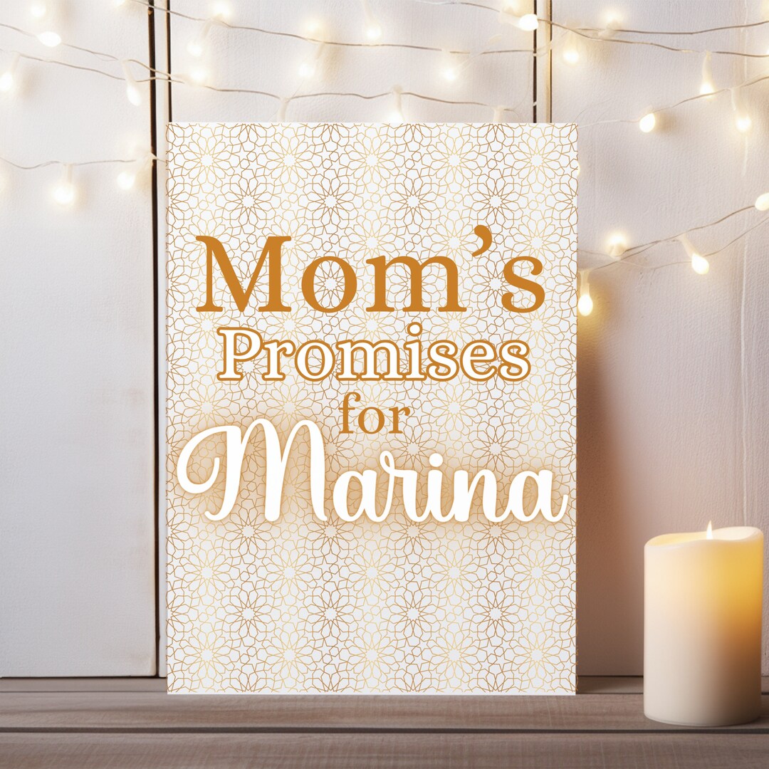 Mom's Promises for Child Kid Card, Custom Name Birthday Greeting Card ...