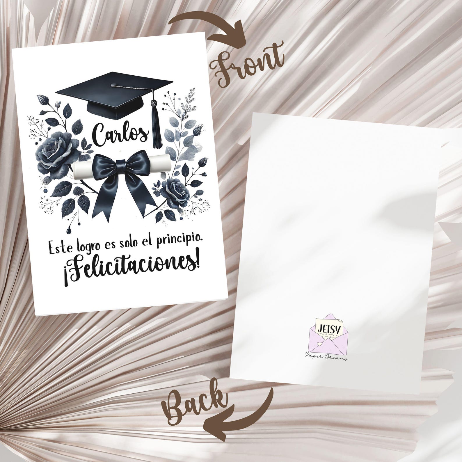 Felicitaciones Por Tu Graduacion Card, Spanish Graduation Card, Tarjeta ...
