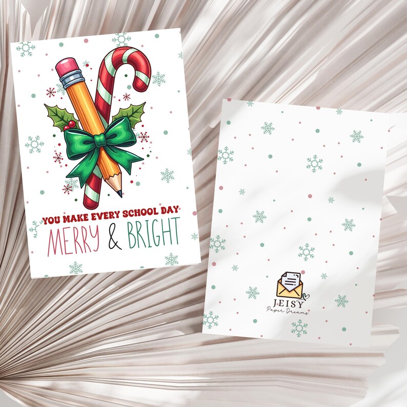 Holiday Card for Teacher, Happy Holiday Teacher Greeting Card With ...