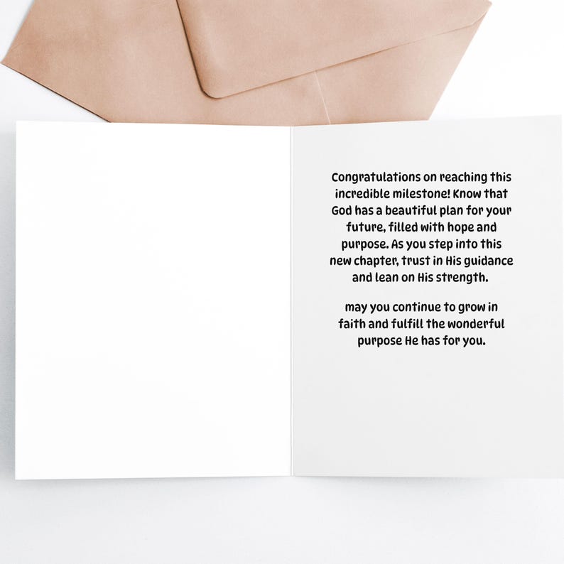 Christian Graduation Card, Faith Religious Graduation Card, Bible Verse ...